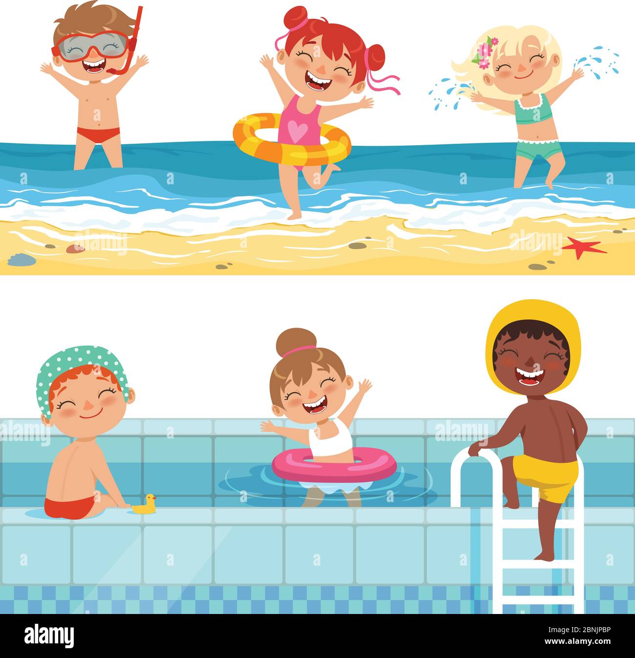 Young drawing water Stock Vector Images - Alamy