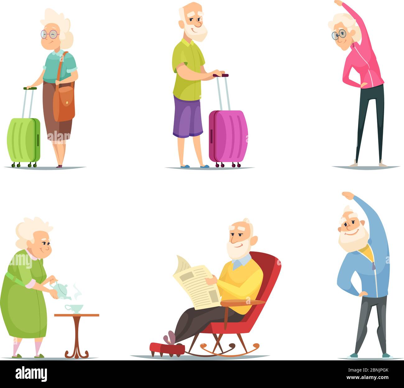 Elderly Stock Vector Images - Alamy