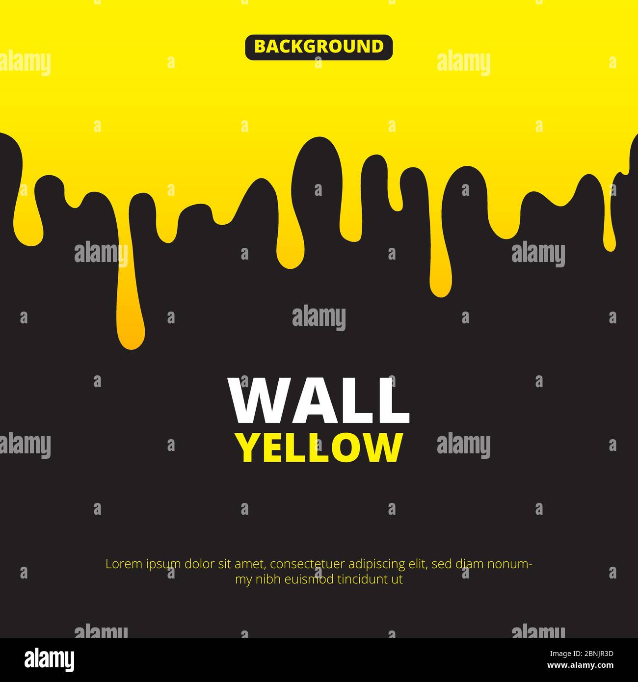 Background illustration with yellow paint dripping Stock Vector Image ...