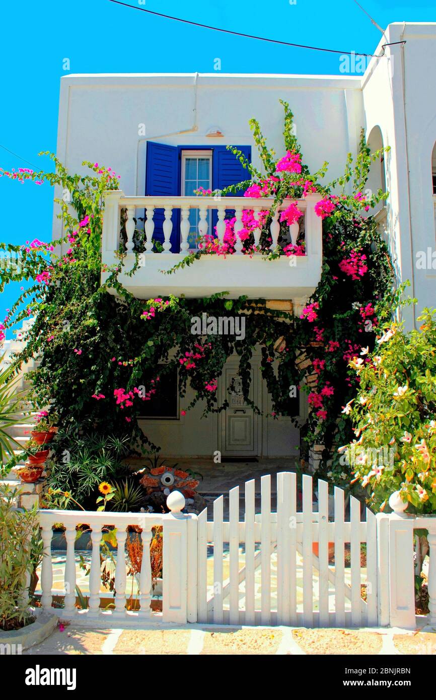 Cyclades buganvilla hi-res stock photography and images - Alamy