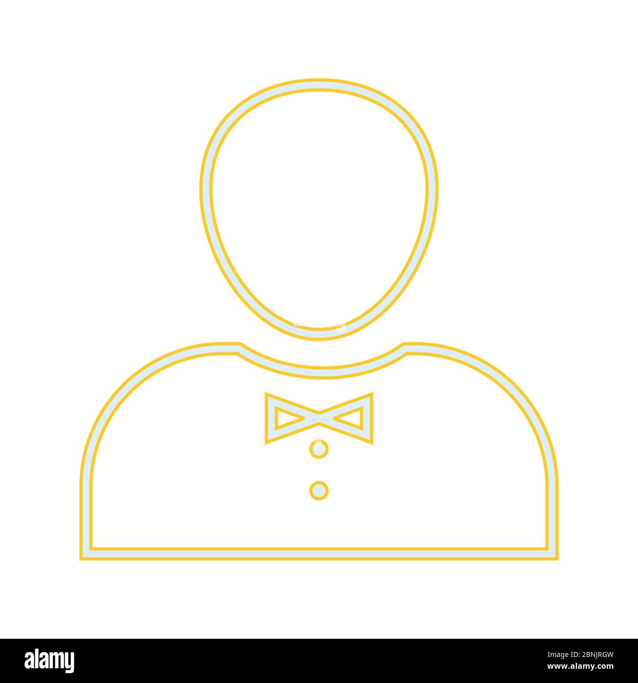 Beautiful Waiter Line Vector Icon Stock Vector Image & Art - Alamy