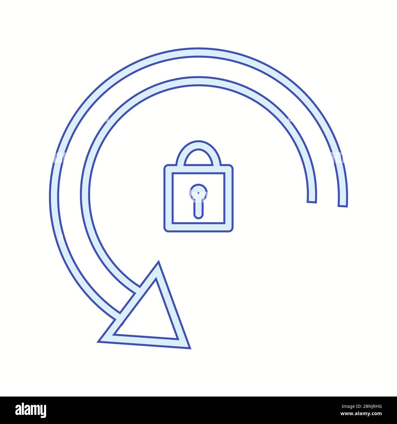 Beautiful Rotation Locked Line Vector Icon Stock Vector Image & Art - Alamy