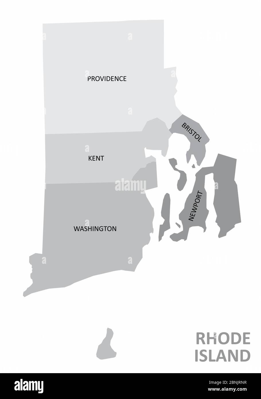 Rhode Island State counties map Stock Vector Image & Art - Alamy