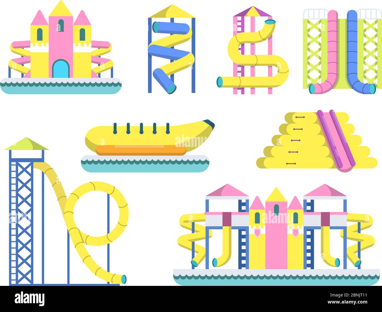 Outdoor waterpark Stock Vector Images - Alamy