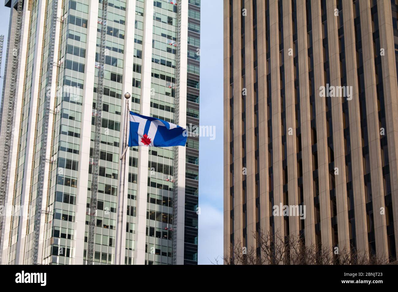 City of Toronto flag in front of skyscrapers Stock Photo - Alamy