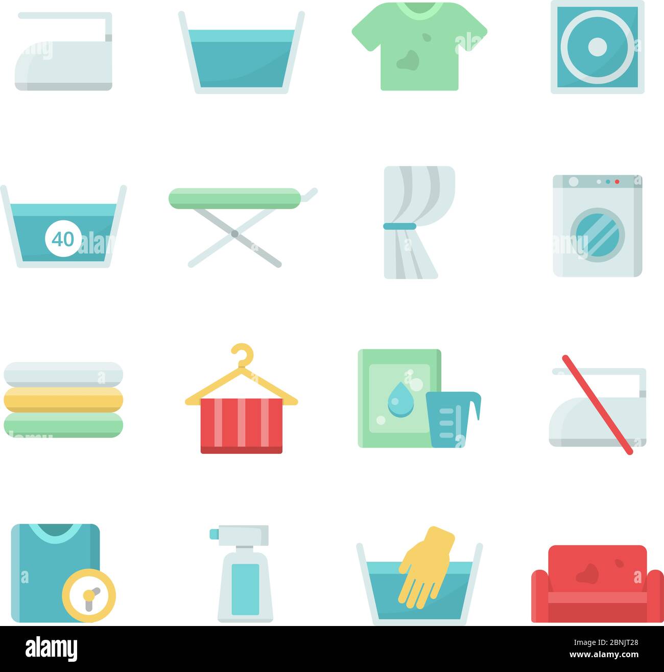Laundry symbols. Vector icons set for laundry and washing Stock Vector ...