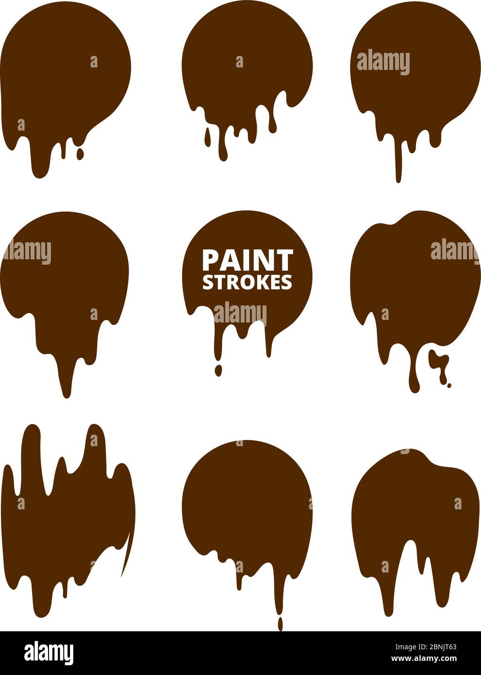 Paint drops and strokes. Vector splashes Stock Vector Image & Art - Alamy