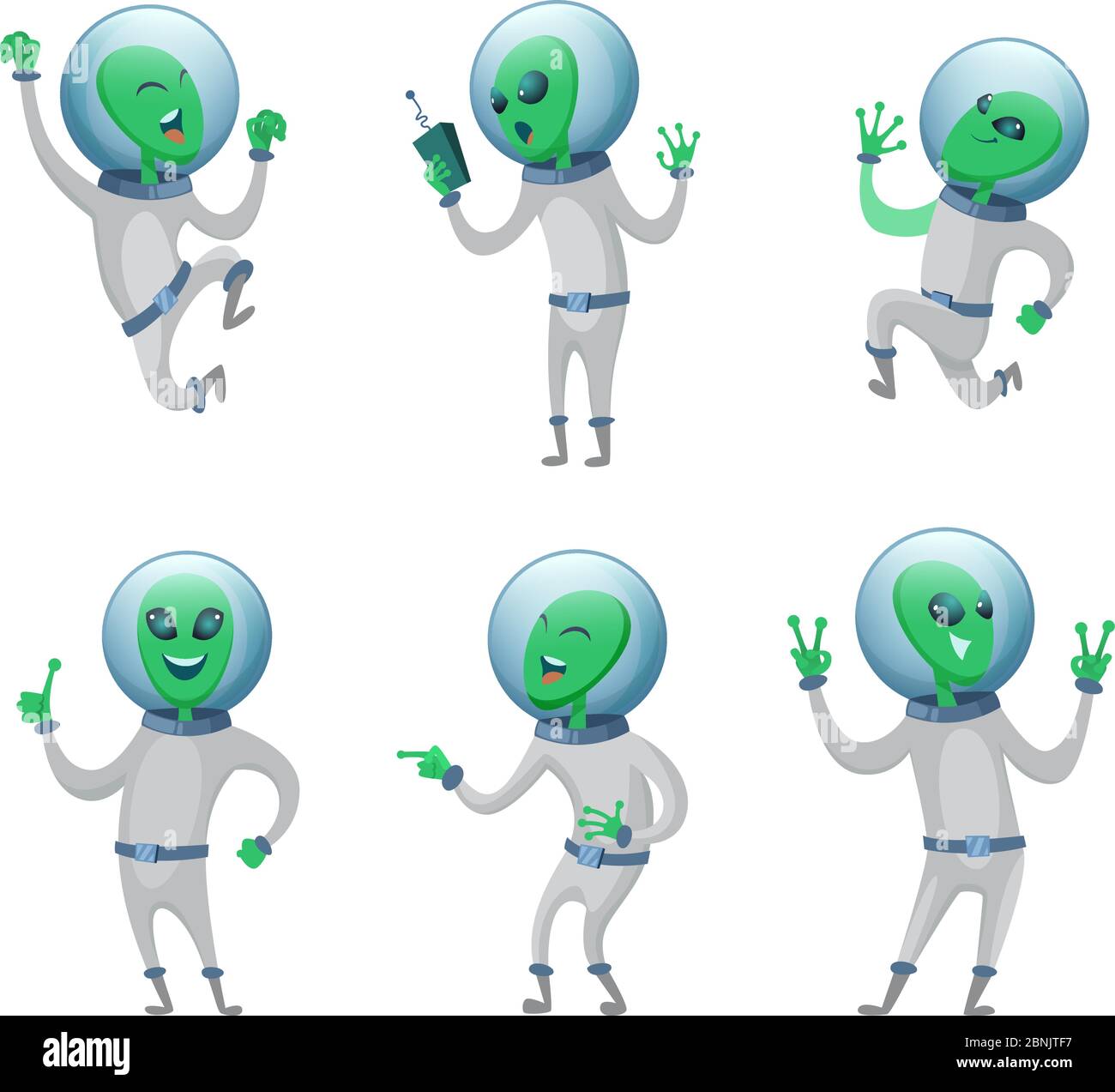 Cute cartoon green alien martian hi-res stock photography and images ...