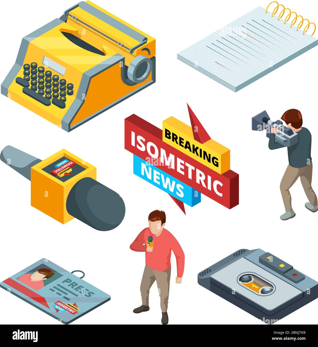 Press media camera video Stock Vector Images - Alamy