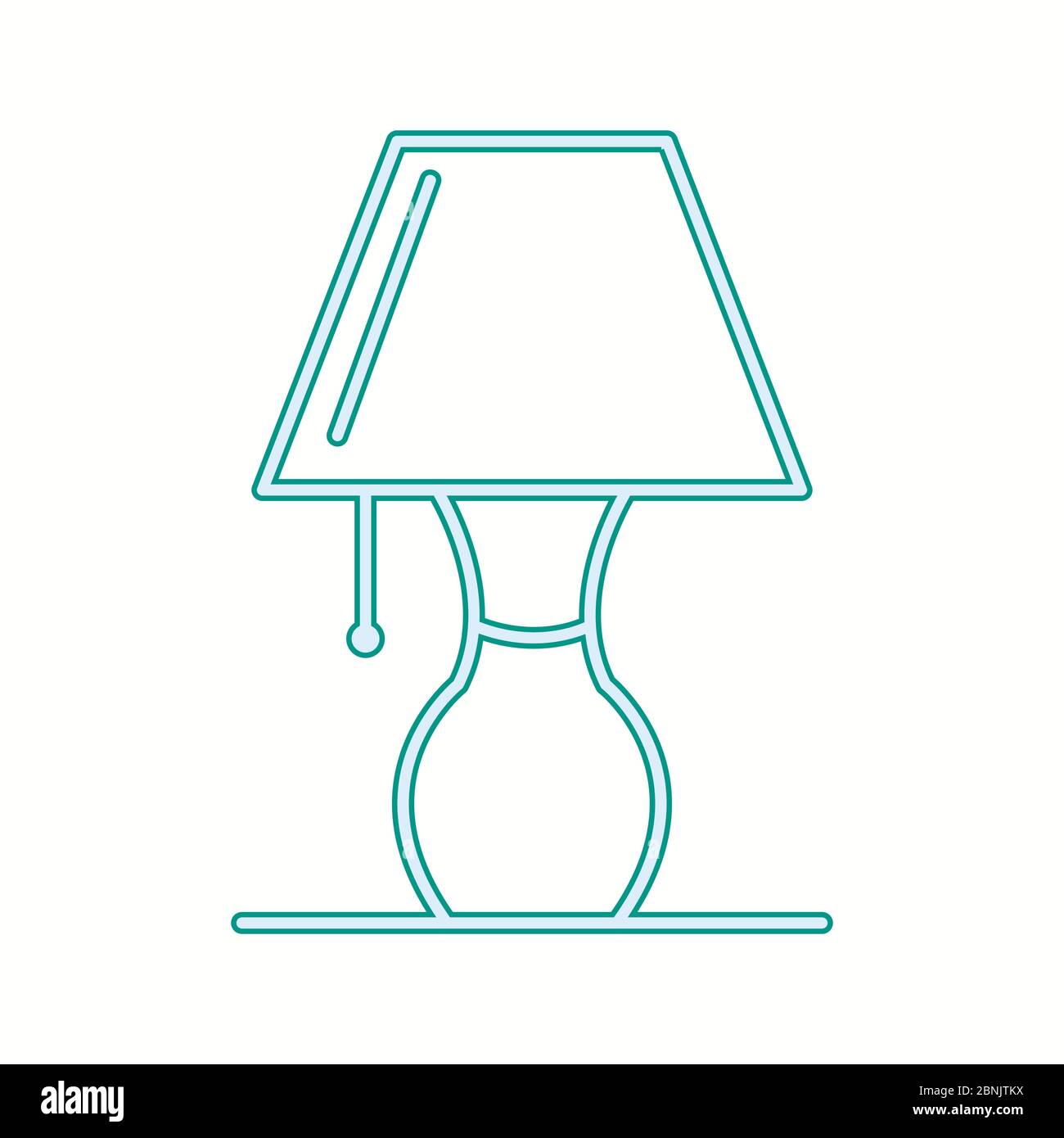 Beautiful Table Lamp Line Vector Icon Stock Vector Image & Art - Alamy