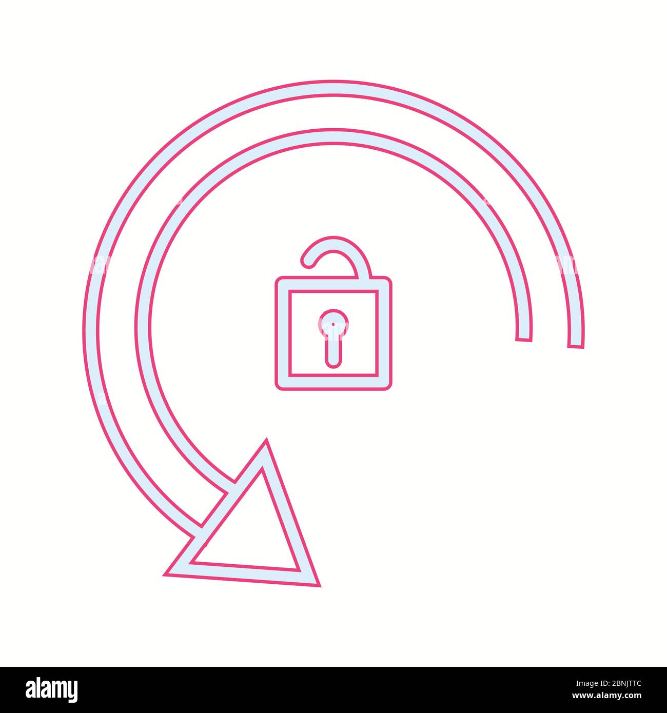Beautiful Rotation Unlocked Line Vector Icon Stock Vector Image & Art ...