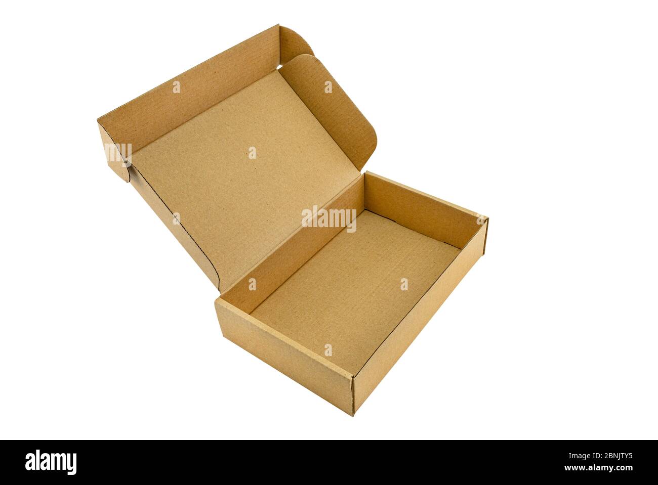 Small cardboard made of corrugated cardboard with an opening upper part ...