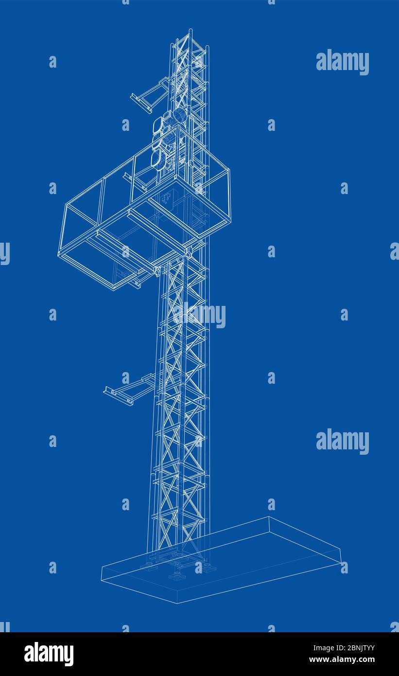 Elevator cage Stock Vector Images - Alamy