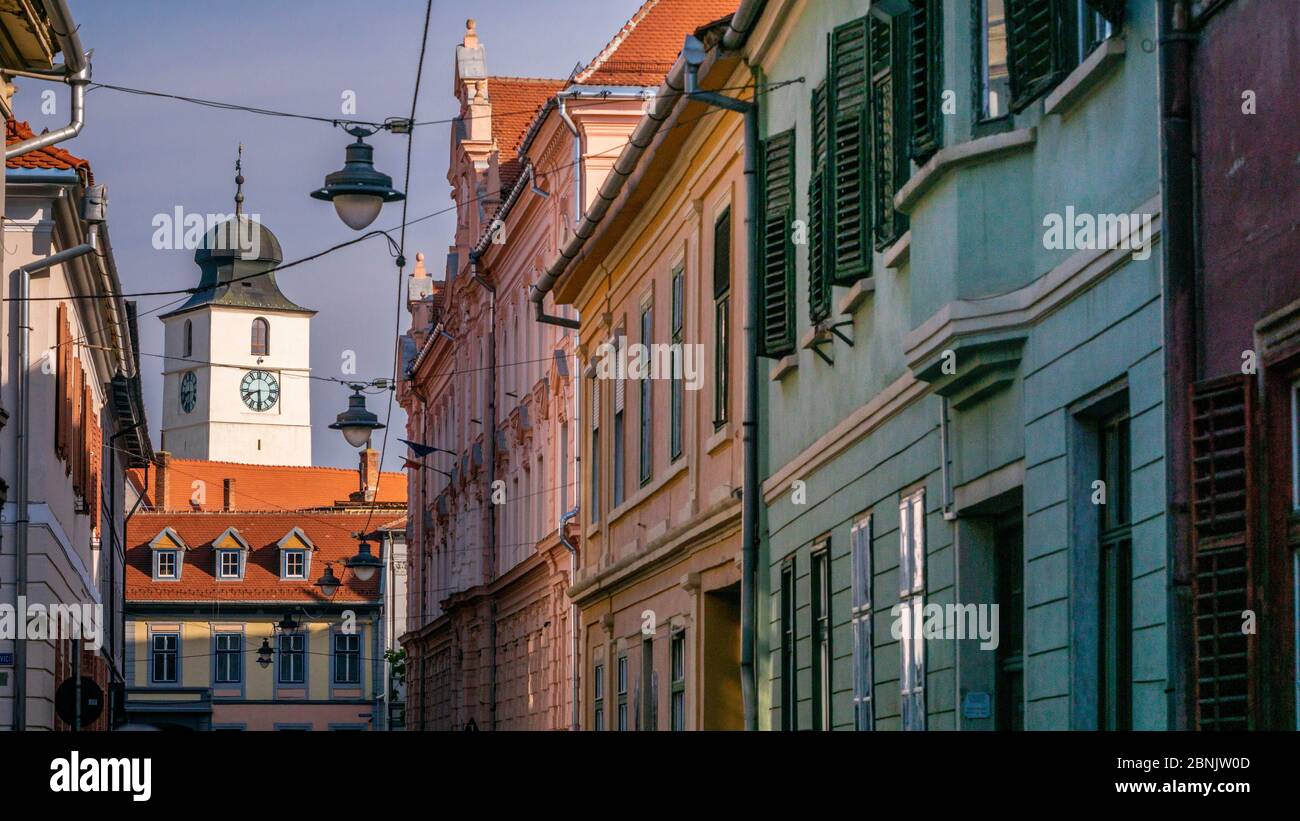 Sibiu romania famous tower hi-res stock photography and images - Alamy