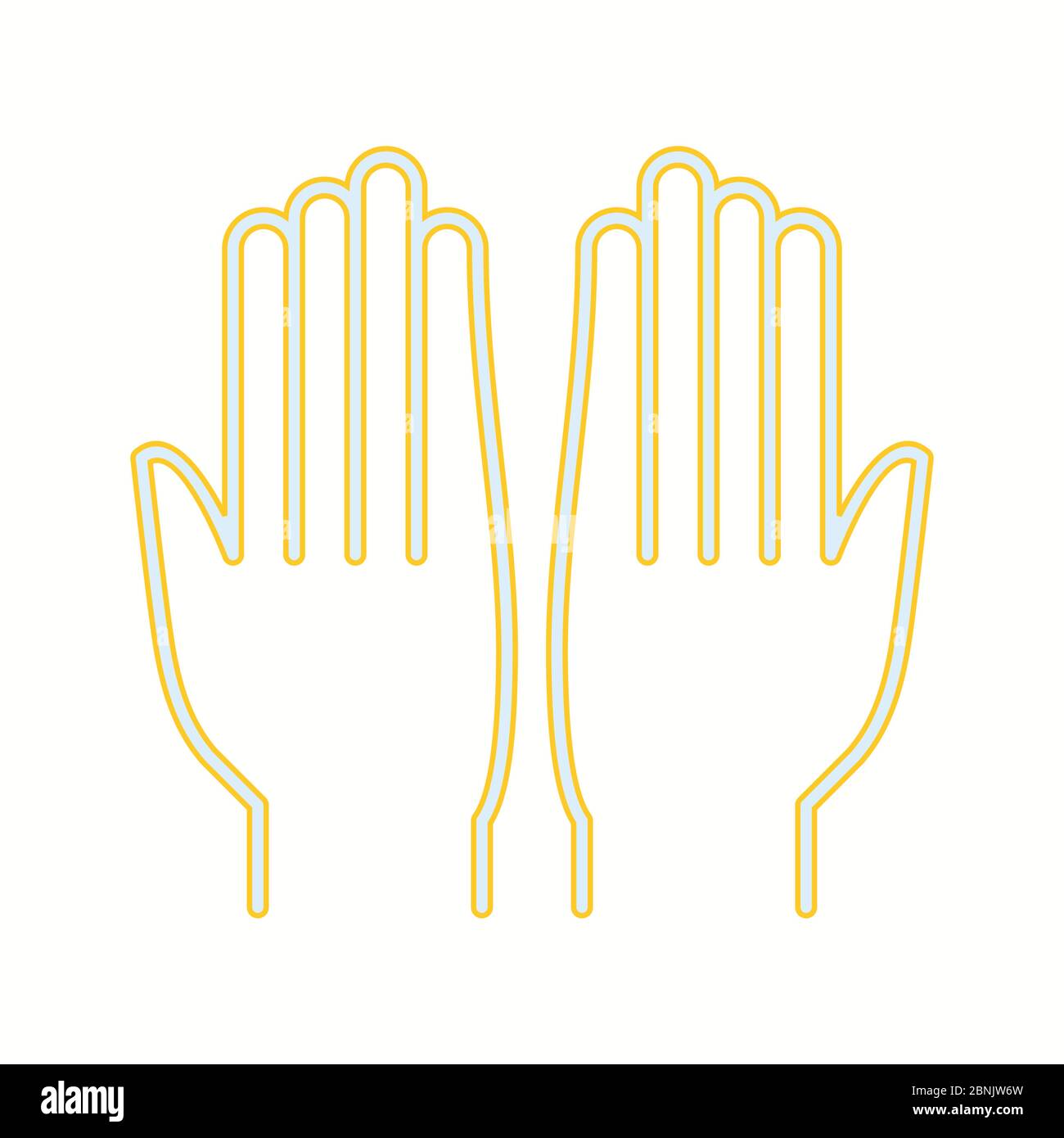 Beautiful Praying Hand Line Vector Icon Stock Vector Image & Art - Alamy