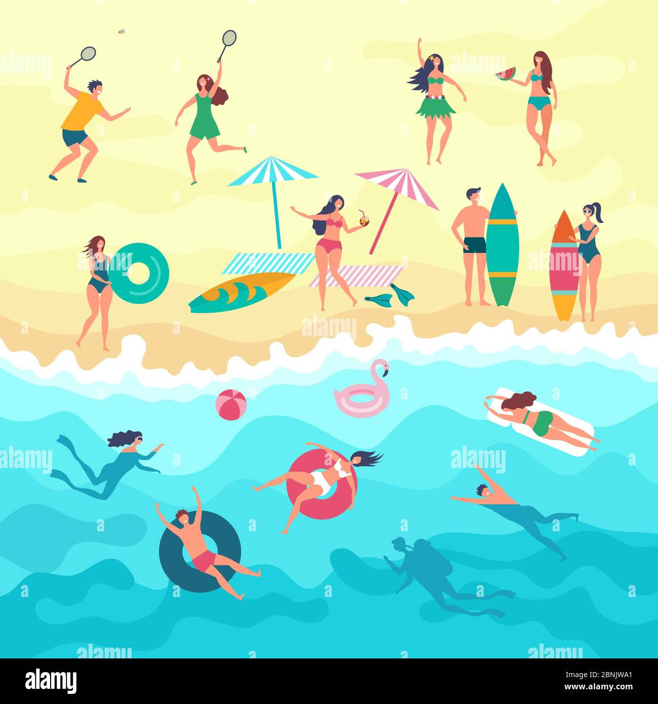 Outdoor activities for children Stock Vector Images - Alamy