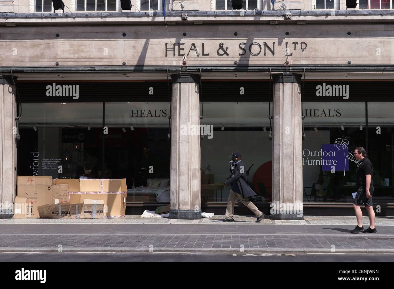 Cardboard homeless shelter outside furniture store in tottenham court ...