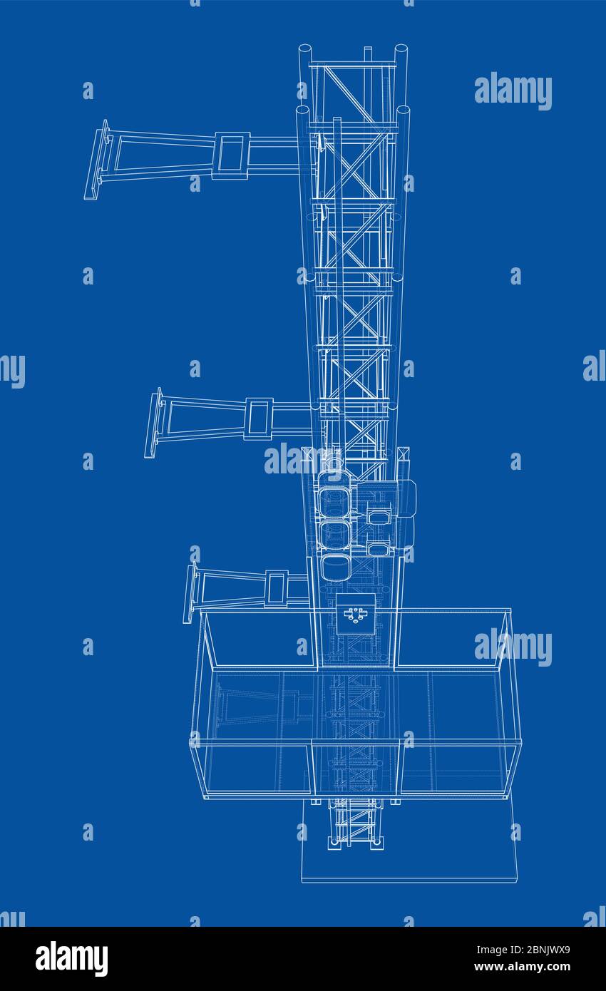 Mast lifts outline. Vector Stock Vector Image & Art - Alamy