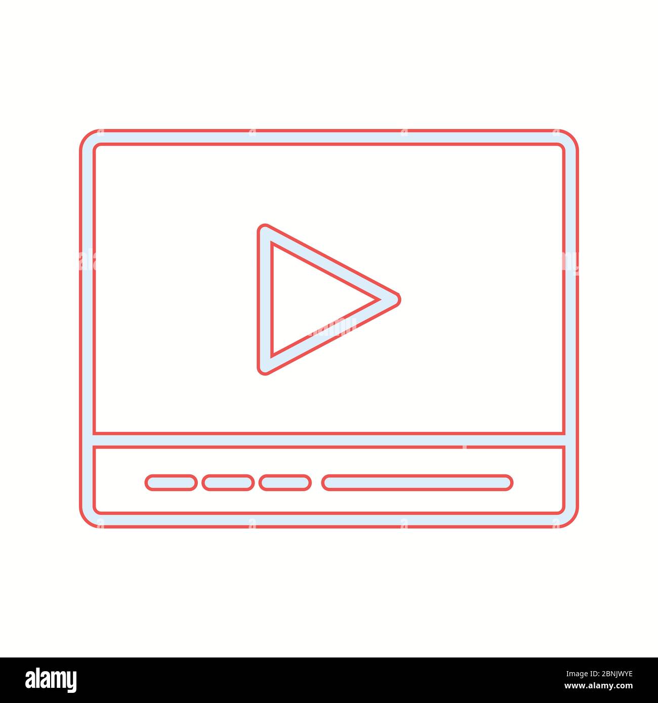 Beautiful Video Player Line Vector Icon Stock Vector Image & Art - Alamy