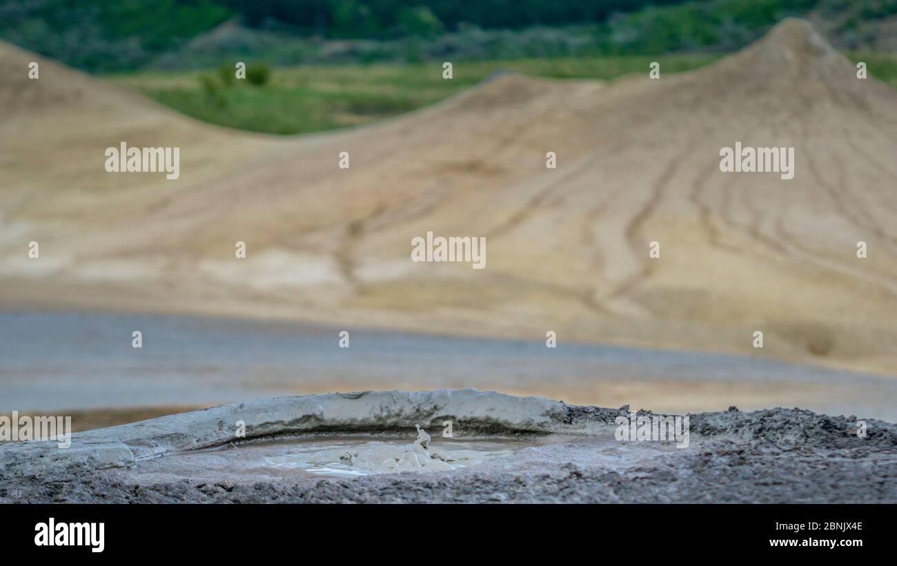 Muddy volcanoes, Valachia, Berca, Romania Stock Photo - Alamy