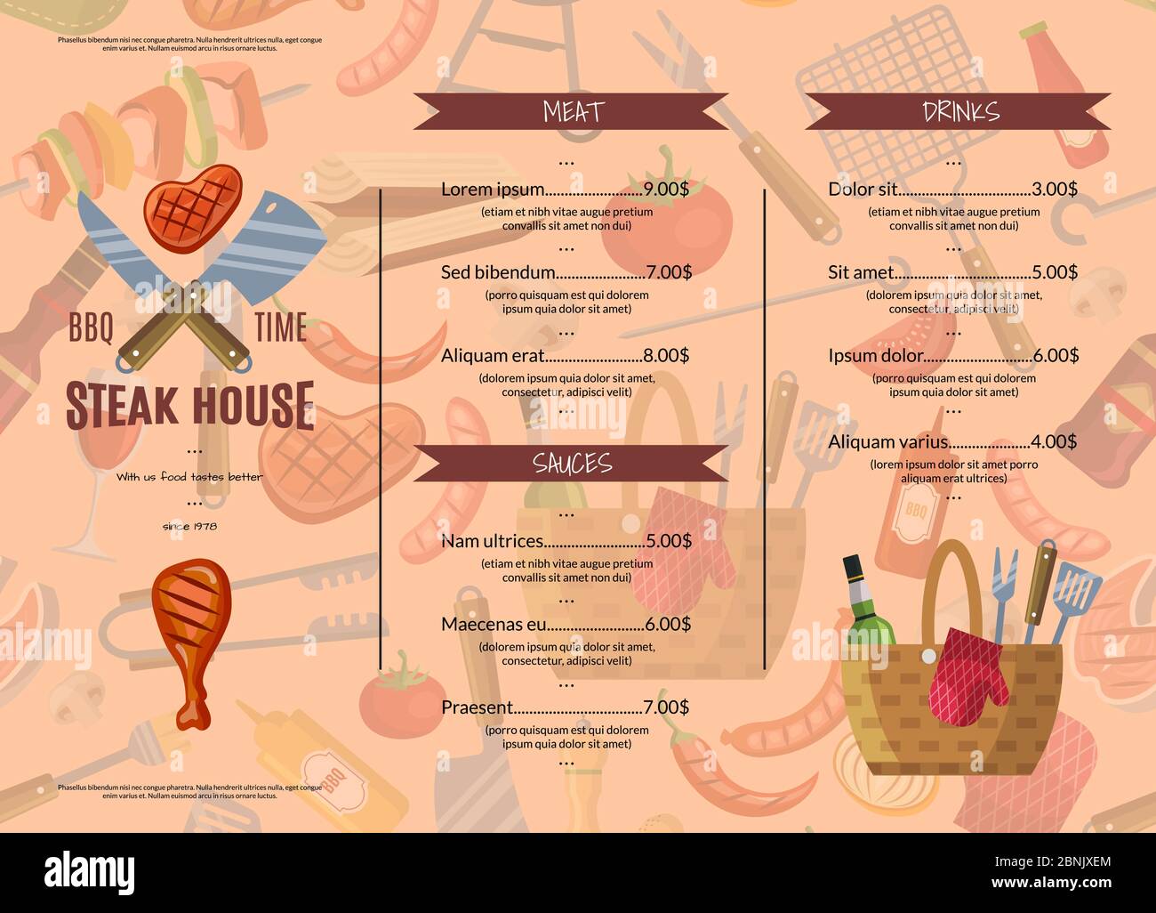 Steak house chef Stock Vector Images - Alamy