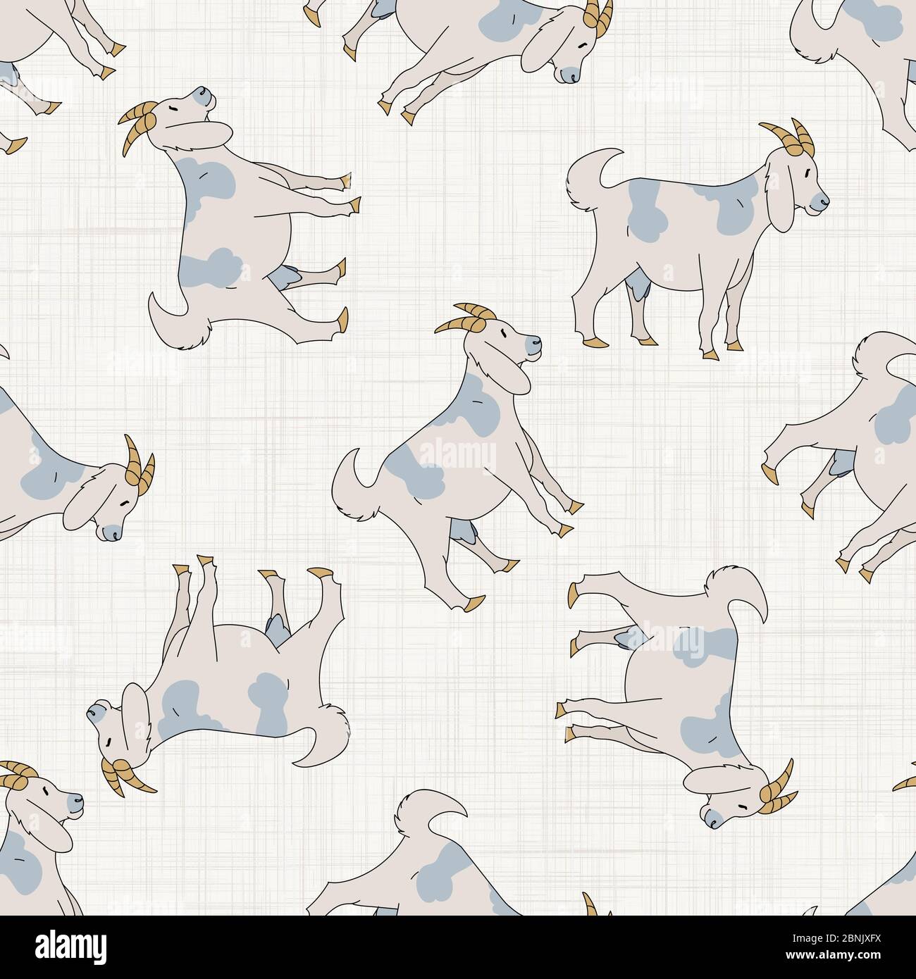 Seamless french farmhouse goat pattern. Farmhouse linen shabby chic ...