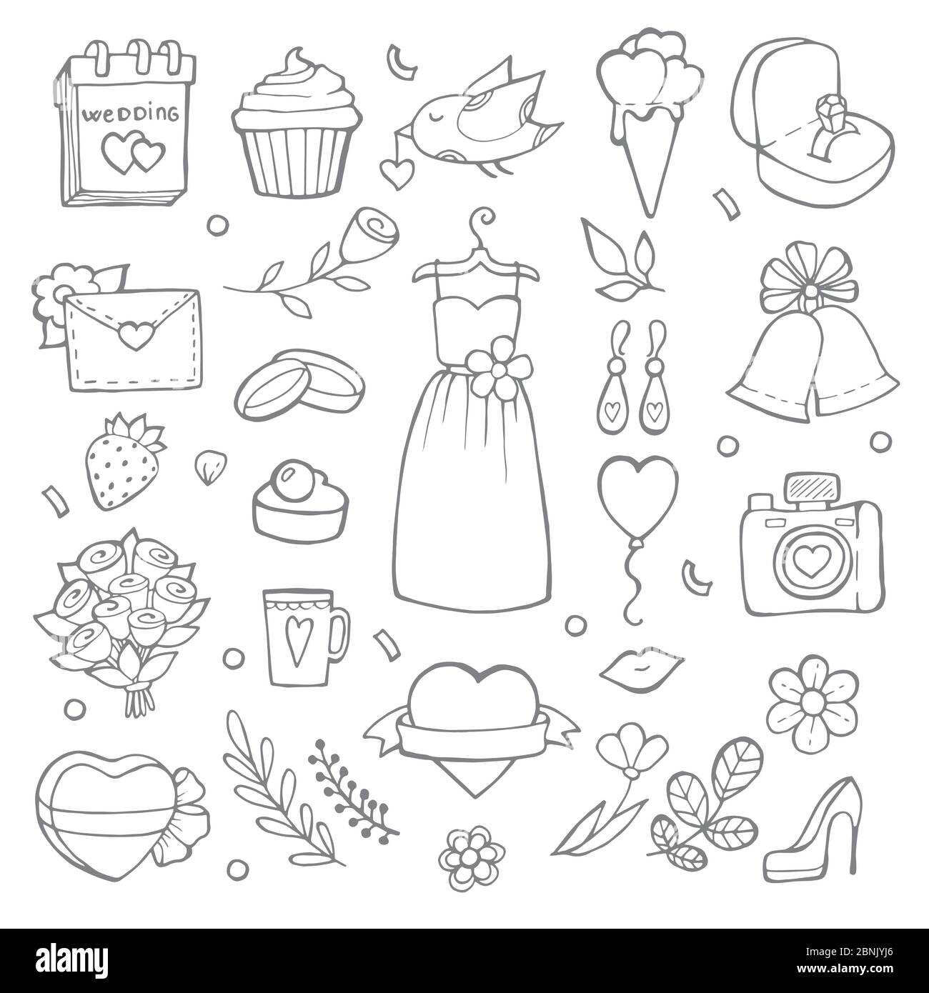 Brides rose bouquet Stock Vector Images - Alamy