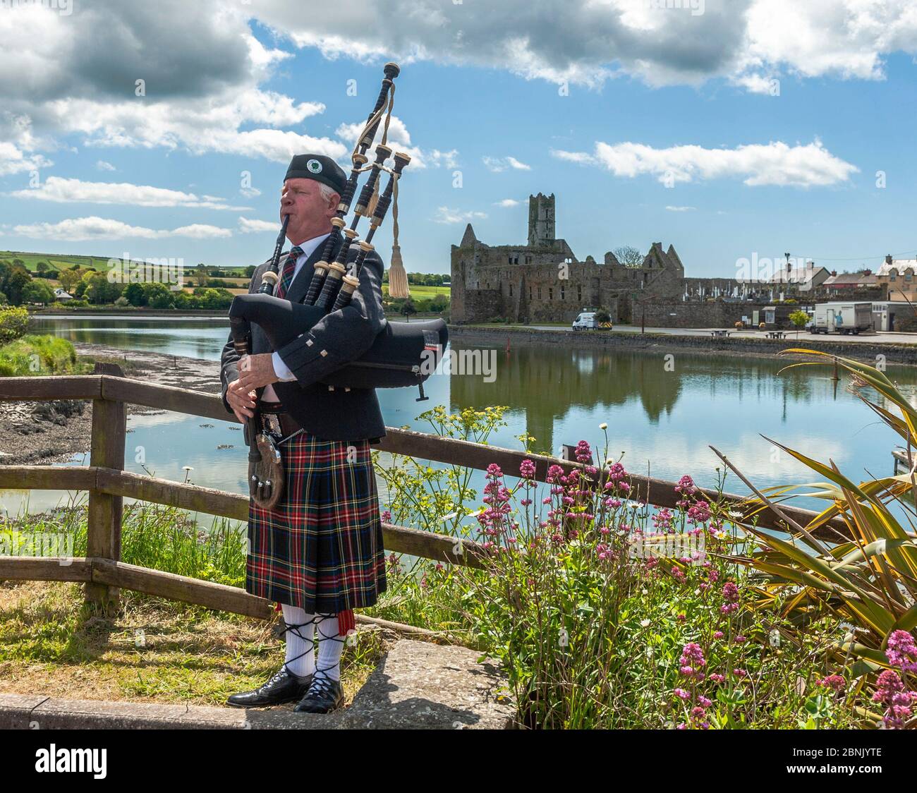 Timoleague, West Cork, Ireland. 15th May, 2020. Local man Michael ...