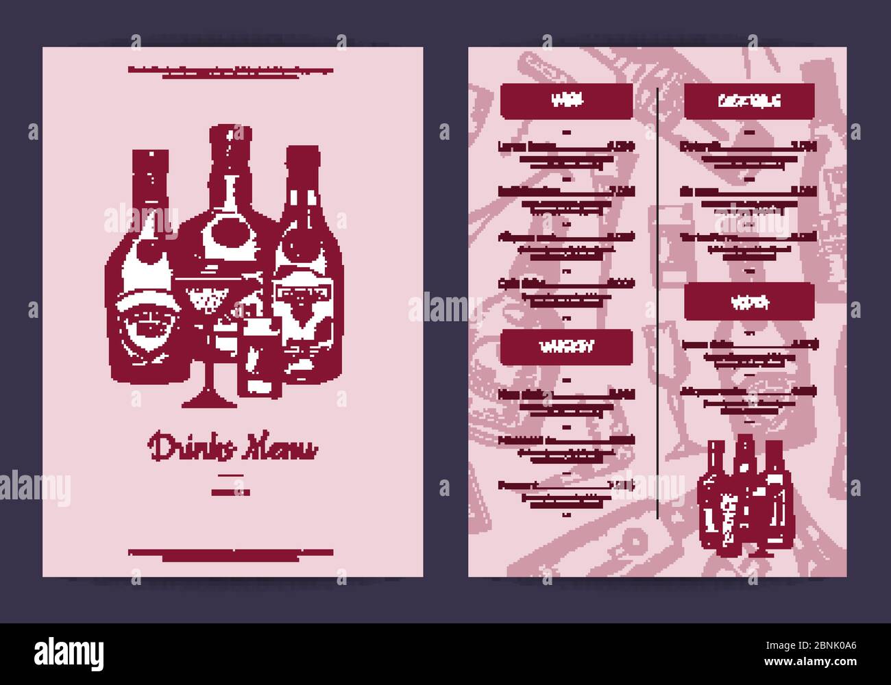 Vector drinks menu template for bar, cafe or restaurant Stock Vector ...