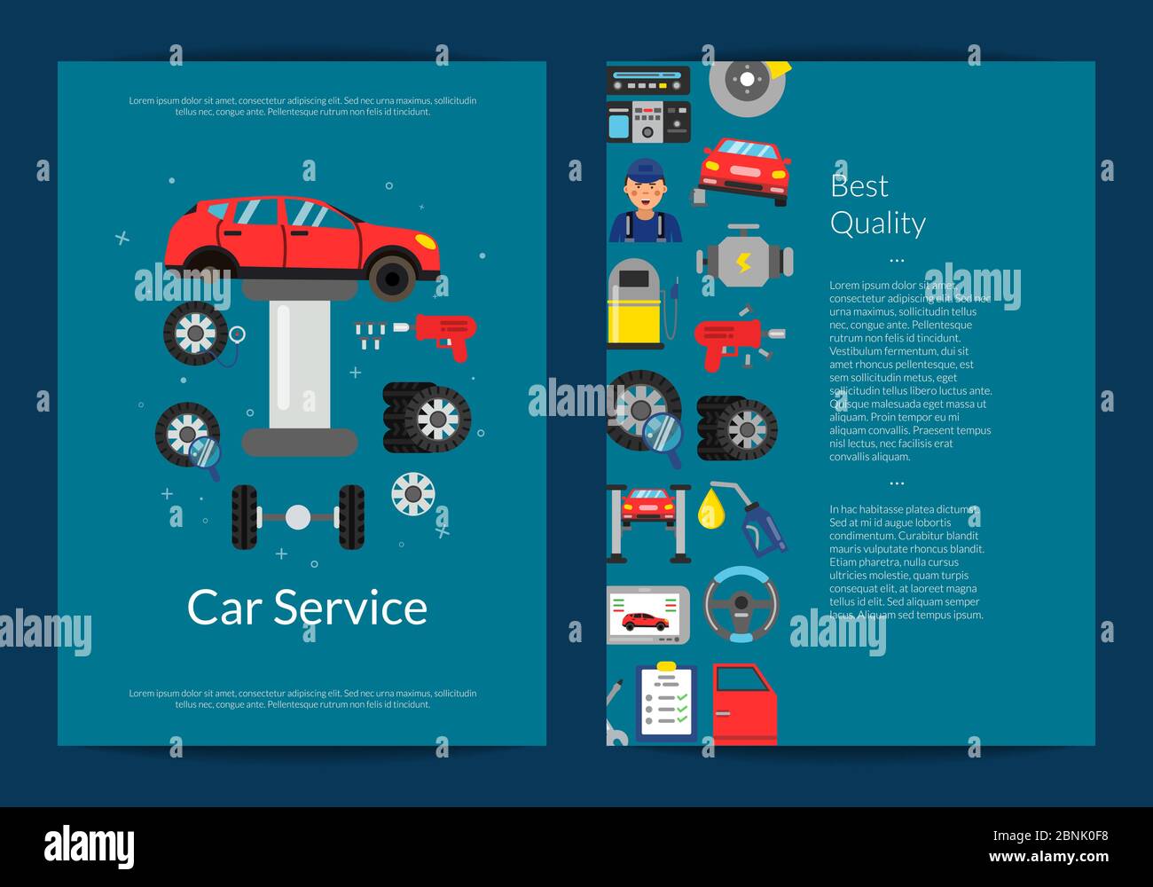 Vector card, flyer or brochure template for auto service Stock Vector ...