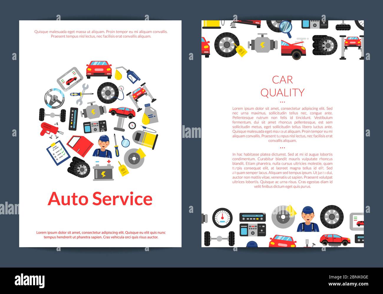 Vector card, flyer or brochure template for auto service Stock Vector ...