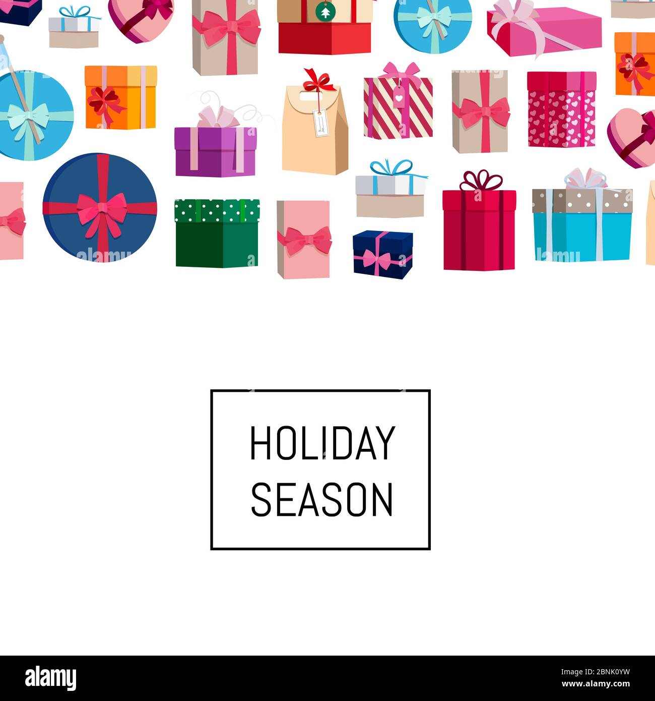 Vector gift boxes or packages background illustration with place for ...