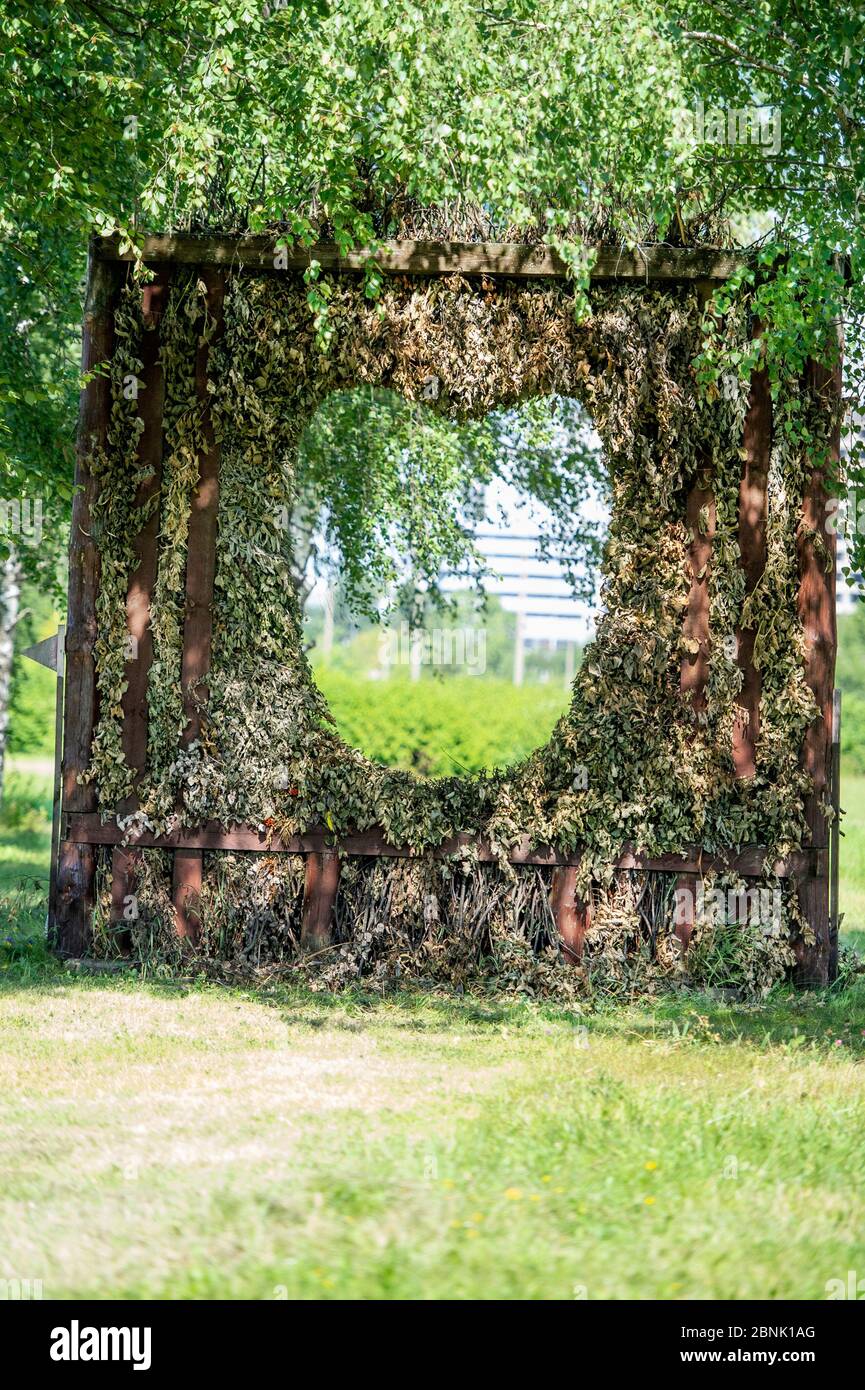 A cross-country a Log fences obstacles on a cross country course Stock ...