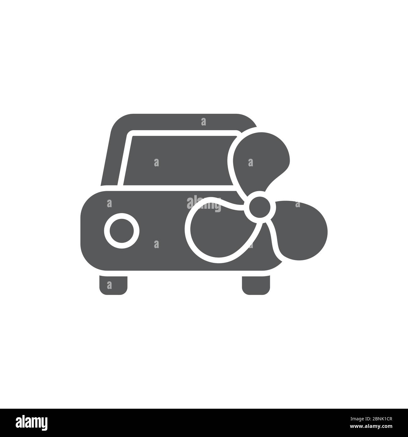 Car ventilation system vector icon symbol isolated on white background ...