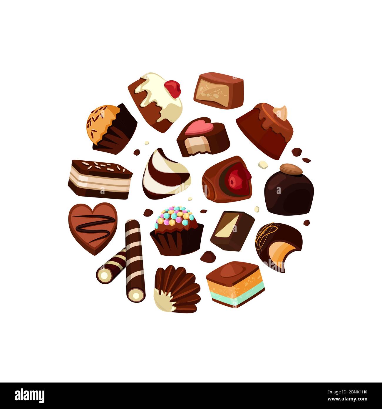 Vector cartoon chocolate candies Stock Vector Image & Art - Alamy