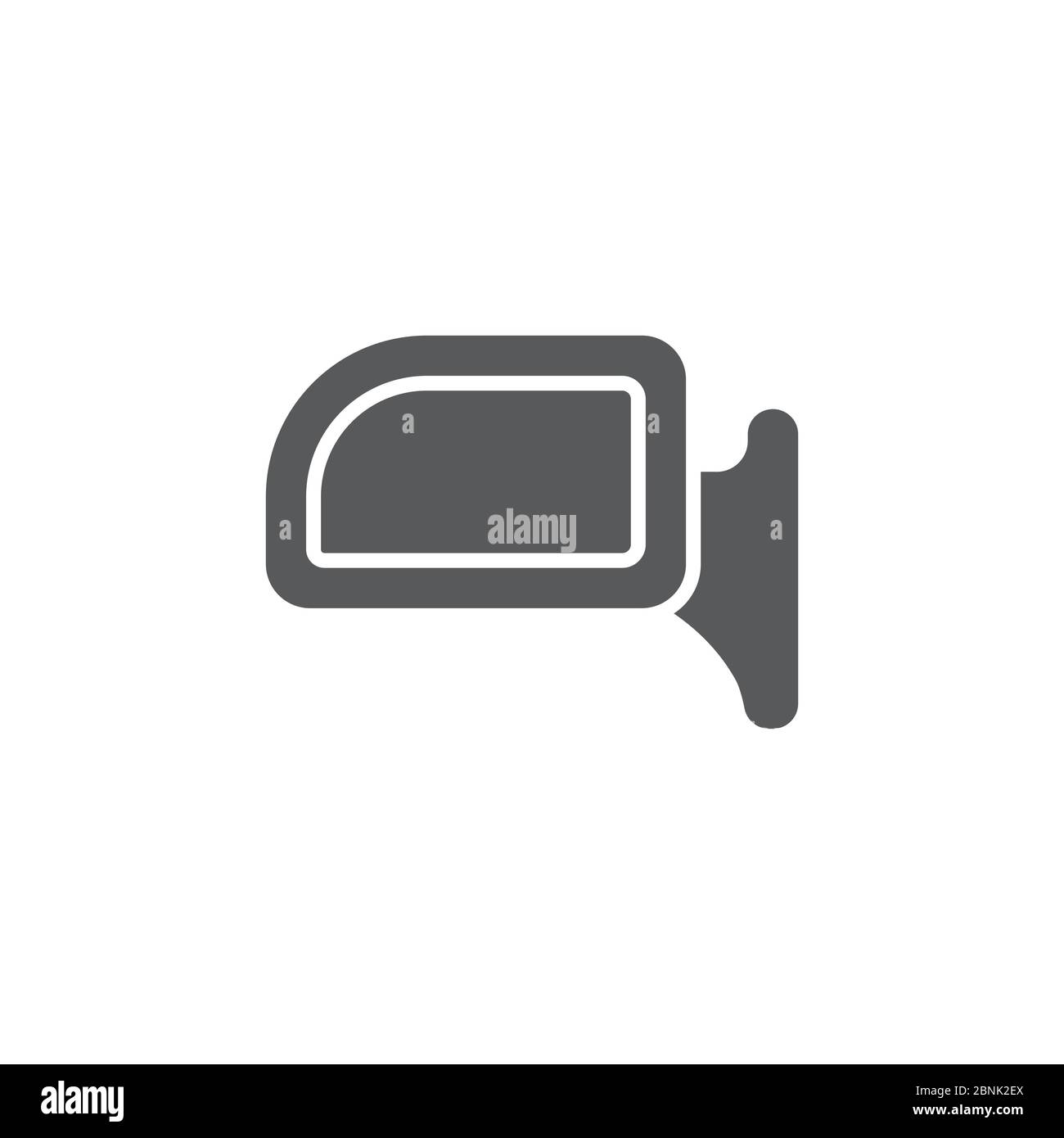 Car rear view mirror vector icon symbol isolated on white background ...