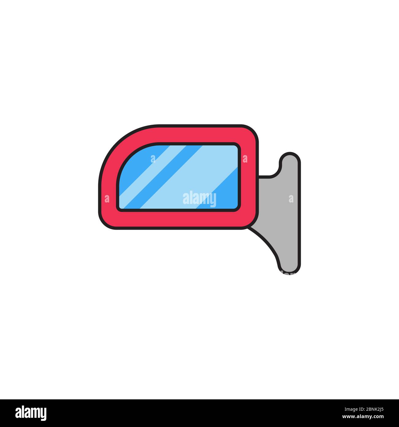 Car rear view mirror vector icon symbol isolated on white background ...