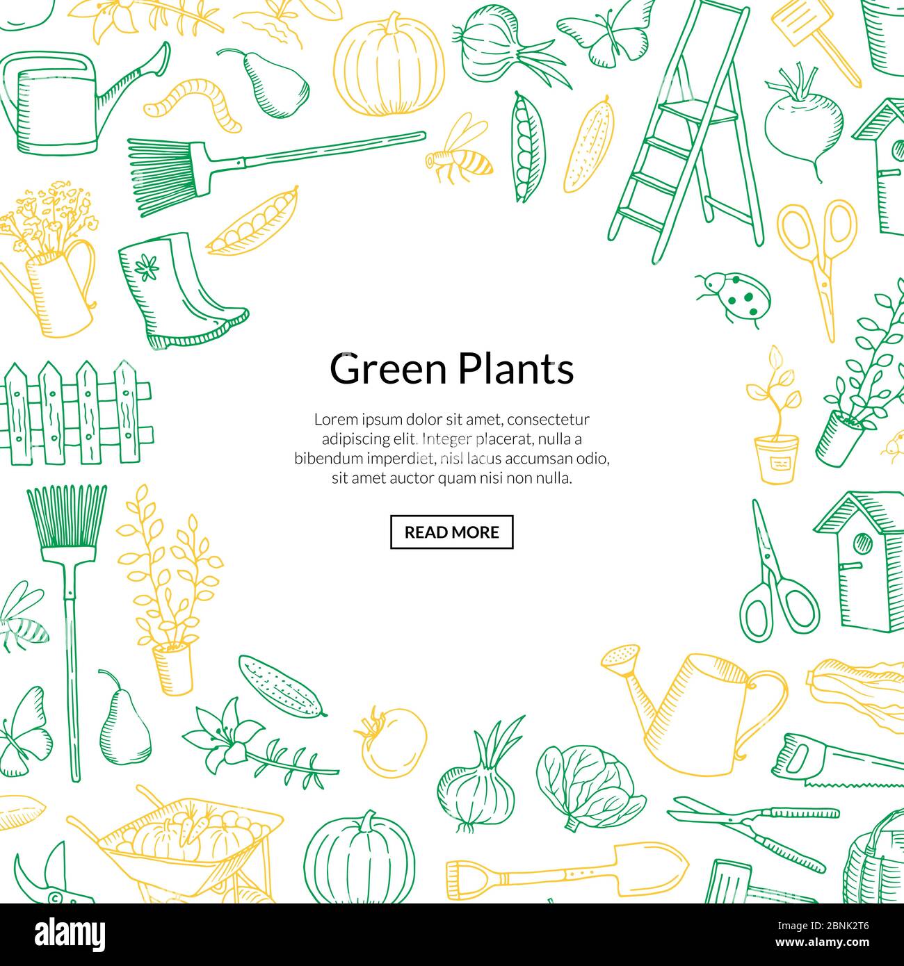 Vector gardening icons background Stock Vector Image & Art - Alamy