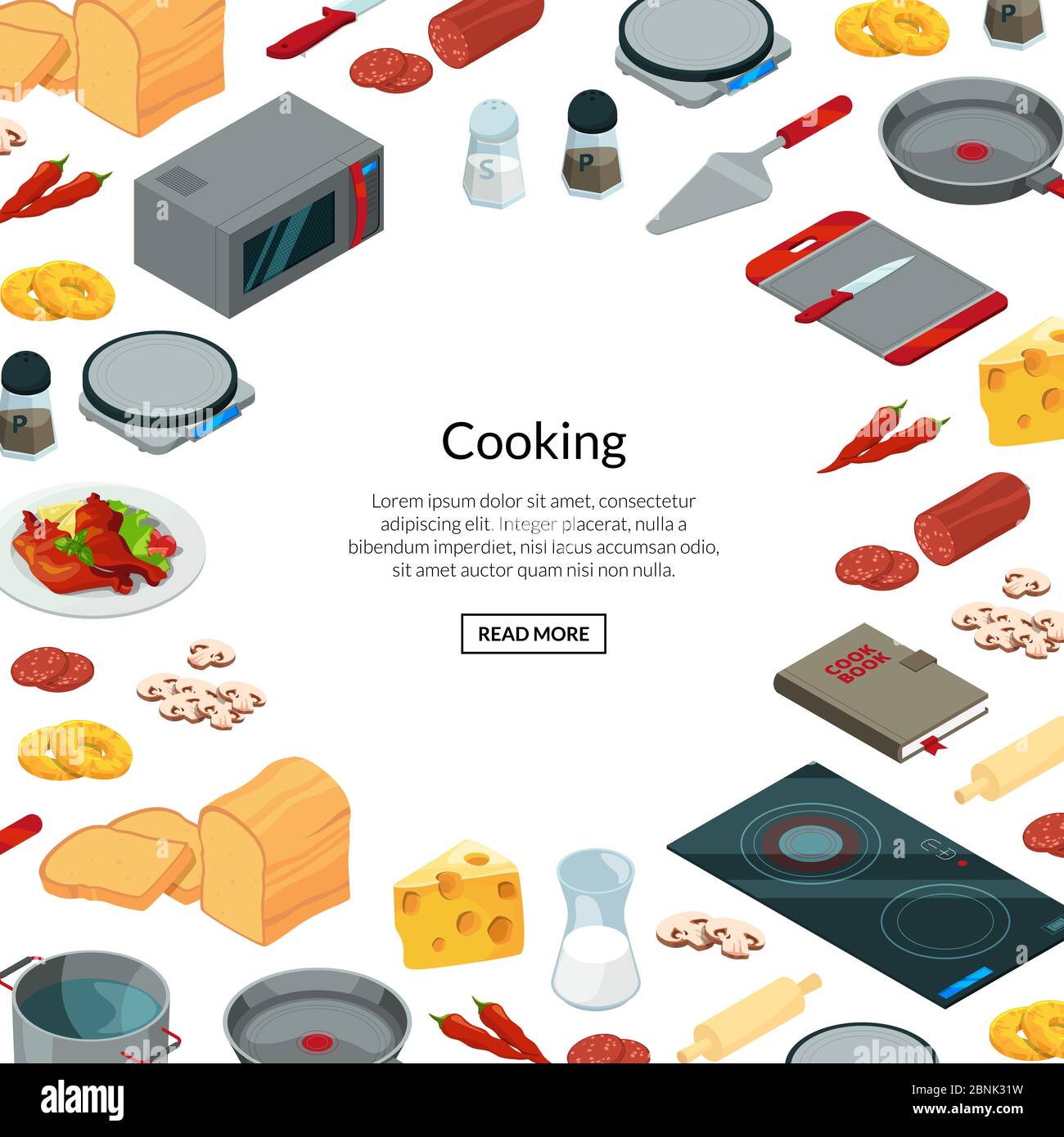 Alcove kitchen Stock Vector Images - Alamy