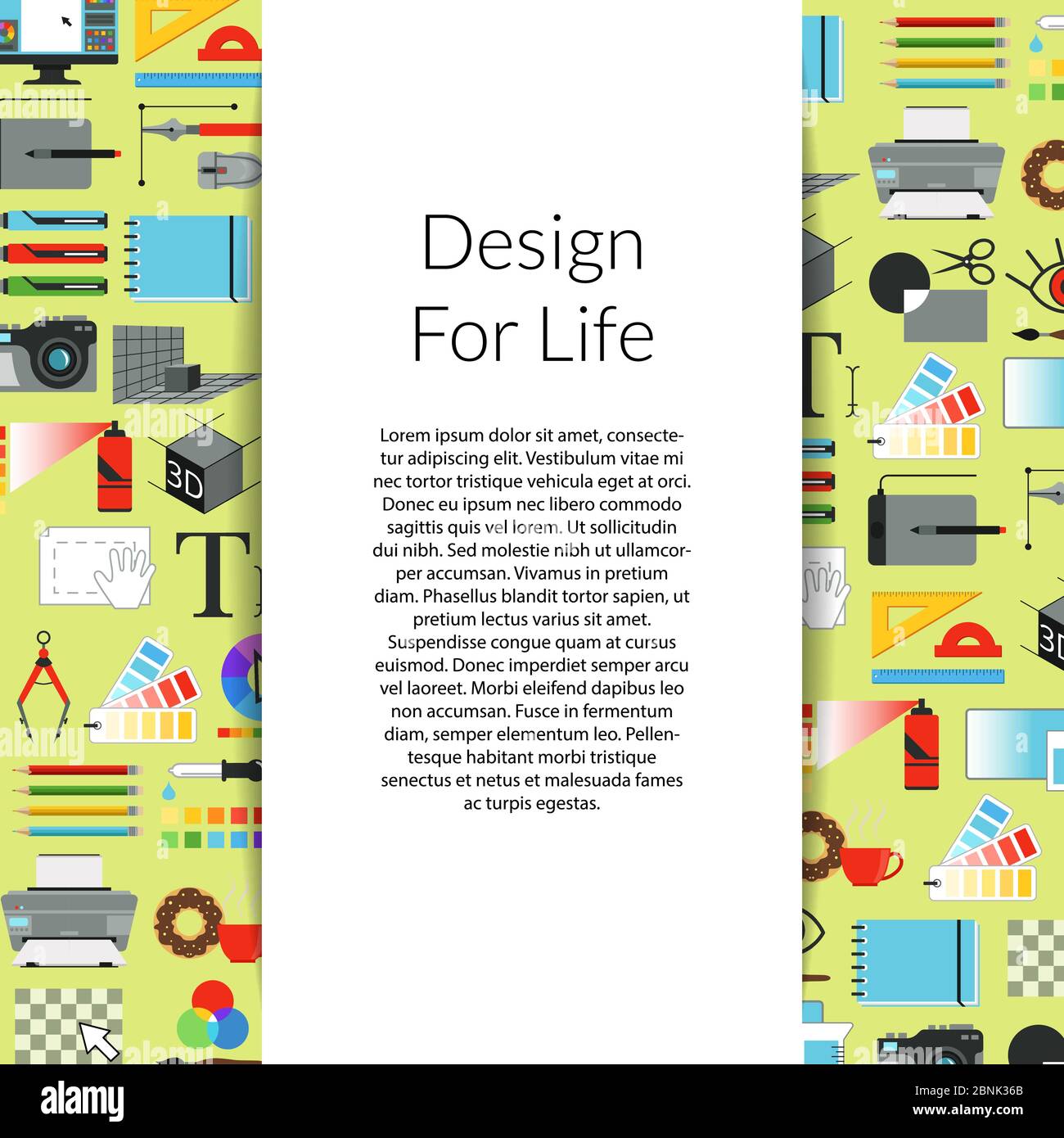 Vector digital art design background with ribbon Stock Vector Image ...