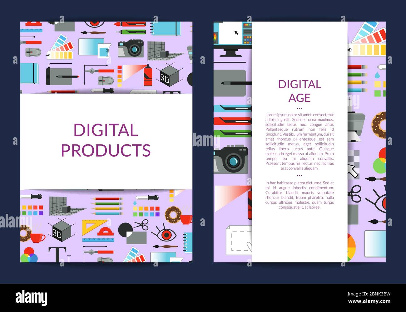 Vector card template for digital art design Stock Vector Image & Art ...