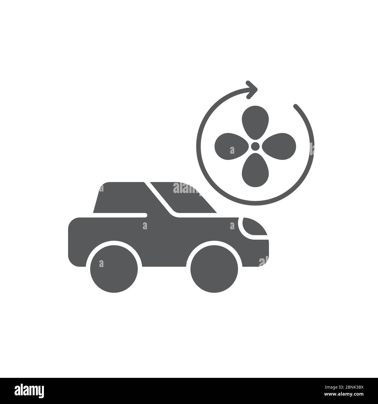 Car ventilation system vector icon symbol isolated on white background ...