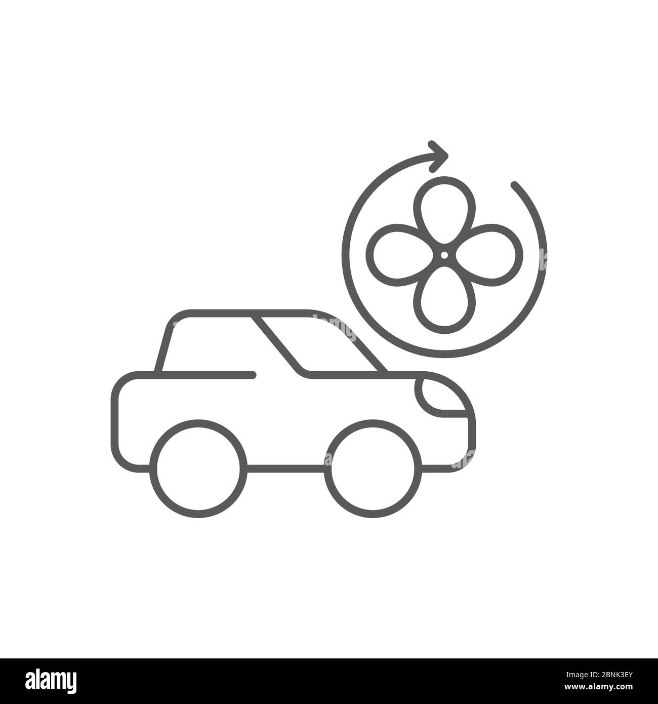 Car ventilation system vector icon symbol isolated on white background ...