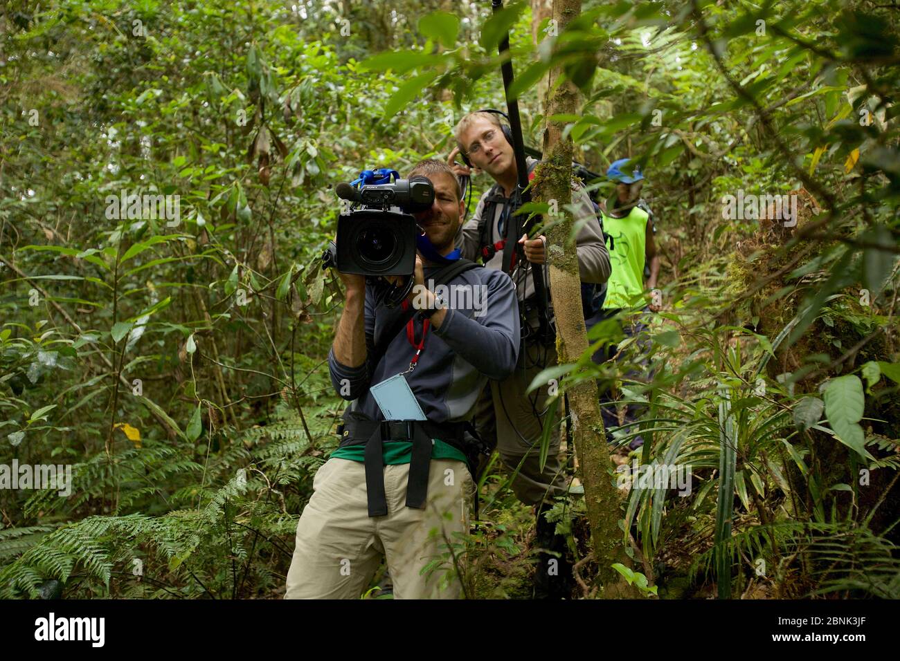 Cameraman Eric Liner and sound man Ian Fein at work in the tropical ...