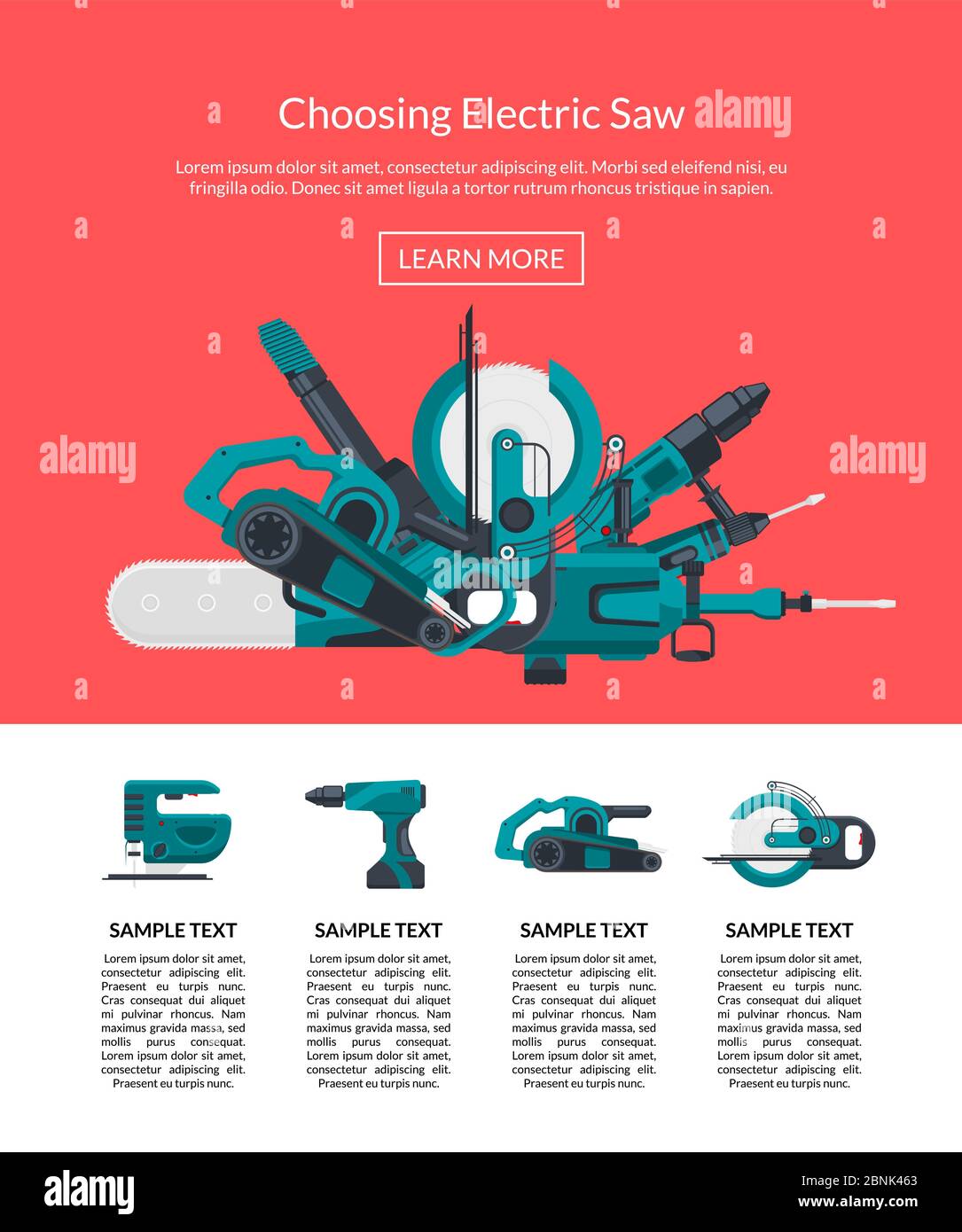 Vector illustration with electric construction tools Stock Vector Image ...