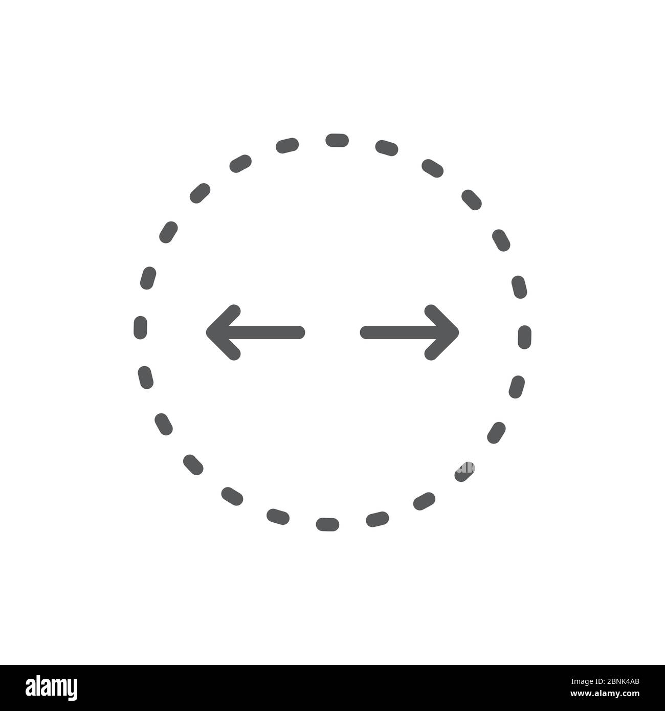 circle diameter vector icon symbol education isolated on white ...