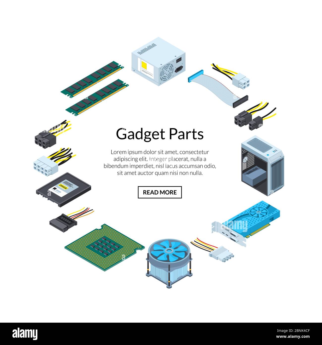 Vector isometric electronic devices illustration Stock Vector Image ...