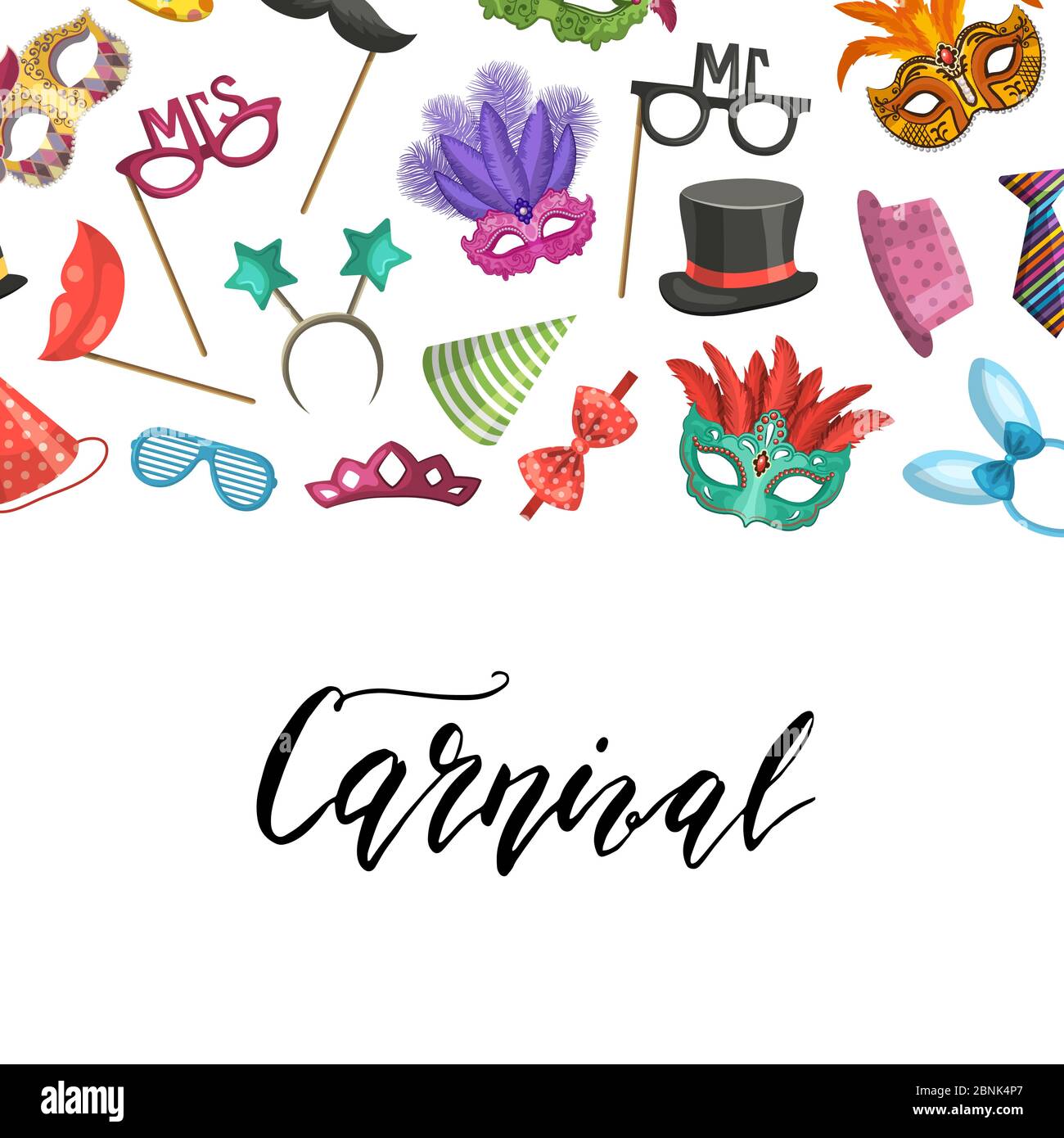 Vector masks and party accessories Stock Vector Image & Art - Alamy