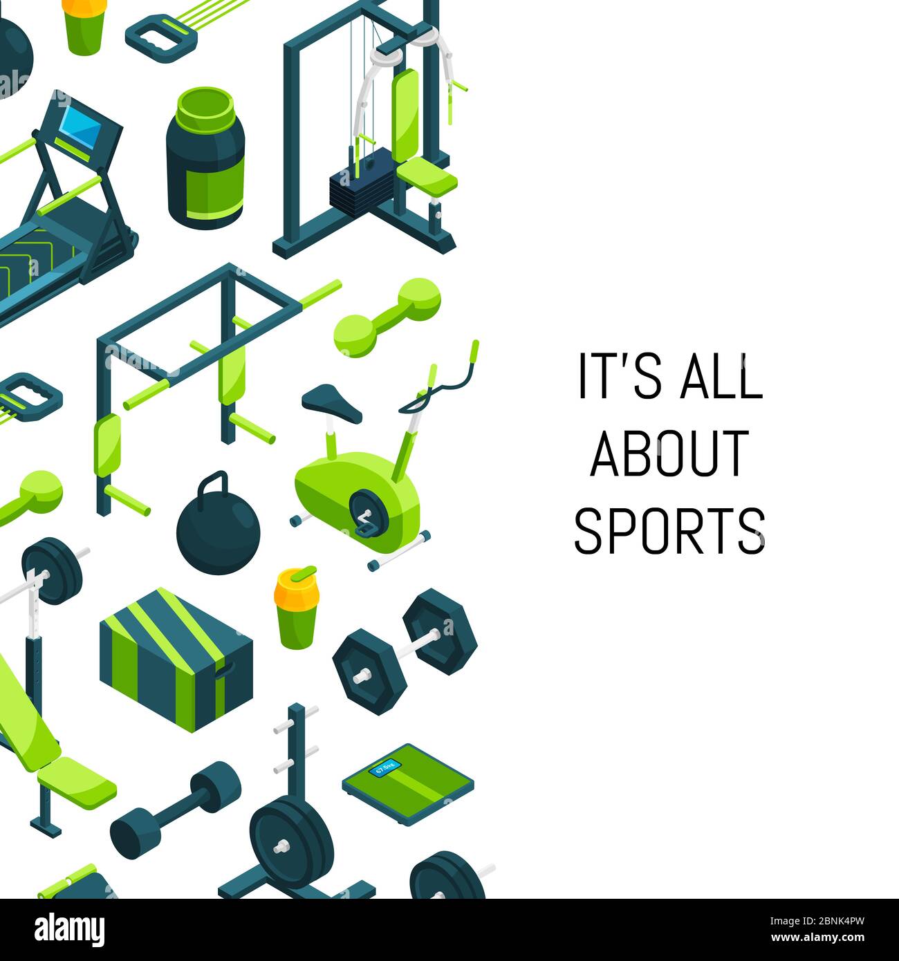 Physical activity isometric concept Stock Vector Images - Alamy