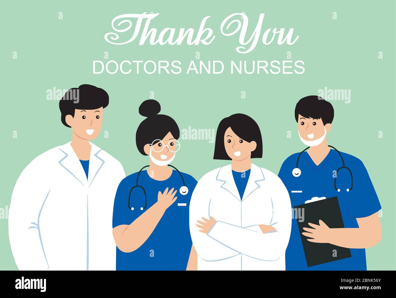 Thank You Front liners Stock Vector Image & Art - Alamy
